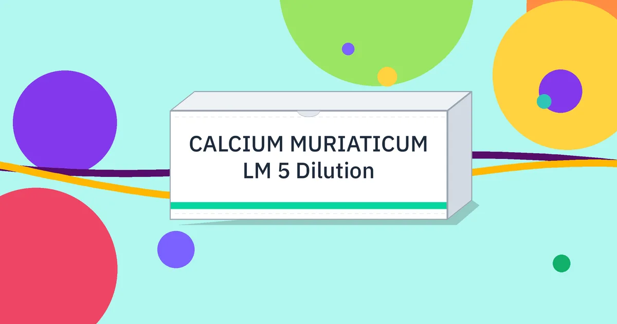 Symbolbild: Packung mit der Aufschrift CALCIUM MURIATICUM LM 5 Dilution (PZN 13409191) – Verfügbarkeit und Bezug in Apotheken in Frankfurt am Main