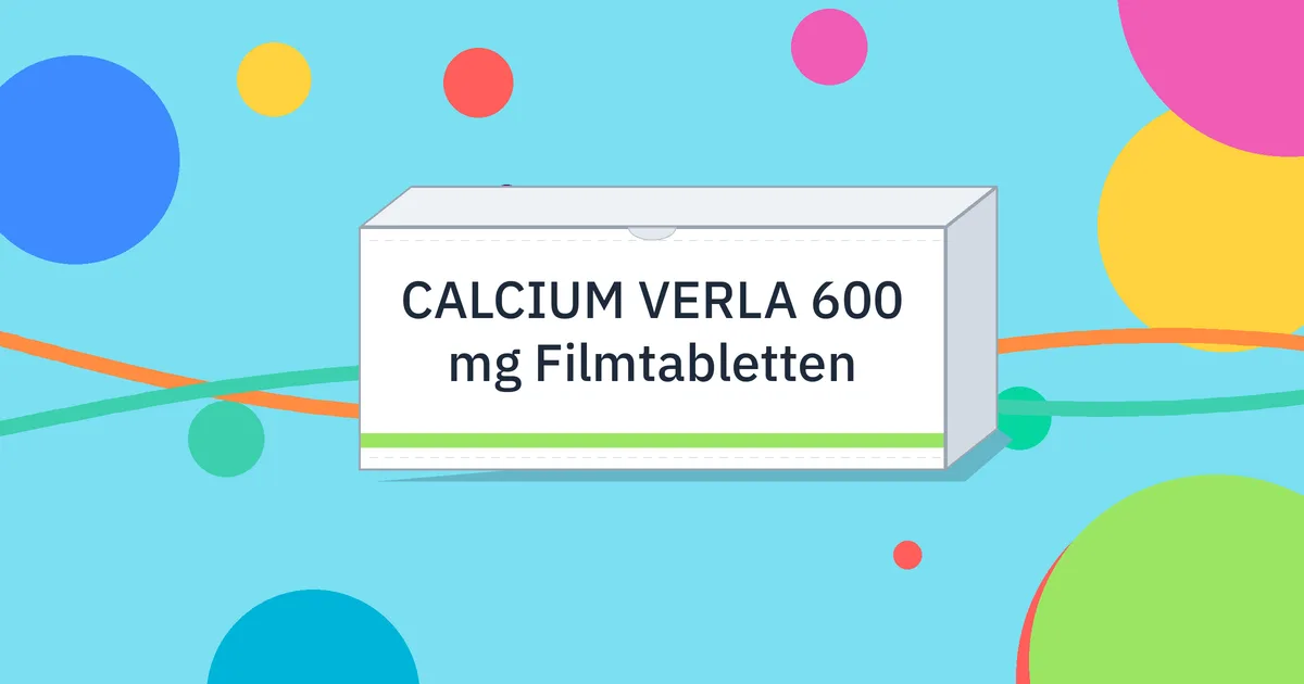 Symbolbild: Packung mit der Aufschrift CALCIUM VERLA 600 mg Filmtabletten (PZN 01397867) – Verfügbarkeit und Bezug in Apotheken in Frankfurt am Main