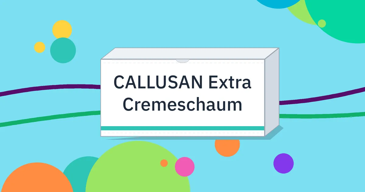 Symbolbild: Packung mit der Aufschrift CALLUSAN Extra Cremeschaum (PZN 02732925) – Verfügbarkeit und Bezug in Apotheken in Frankfurt am Main