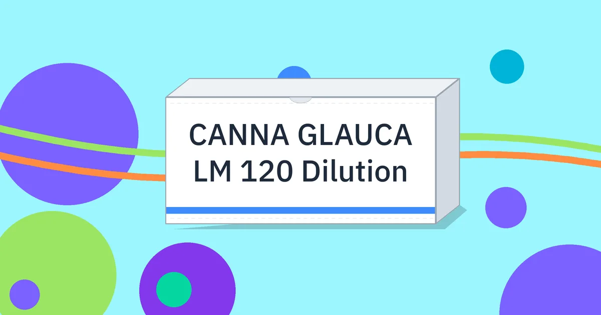 Symbolbild: Packung mit der Aufschrift CANNA GLAUCA LM 120 Dilution (PZN 13413301) – Verfügbarkeit und Bezug in Apotheken in Frankfurt am Main