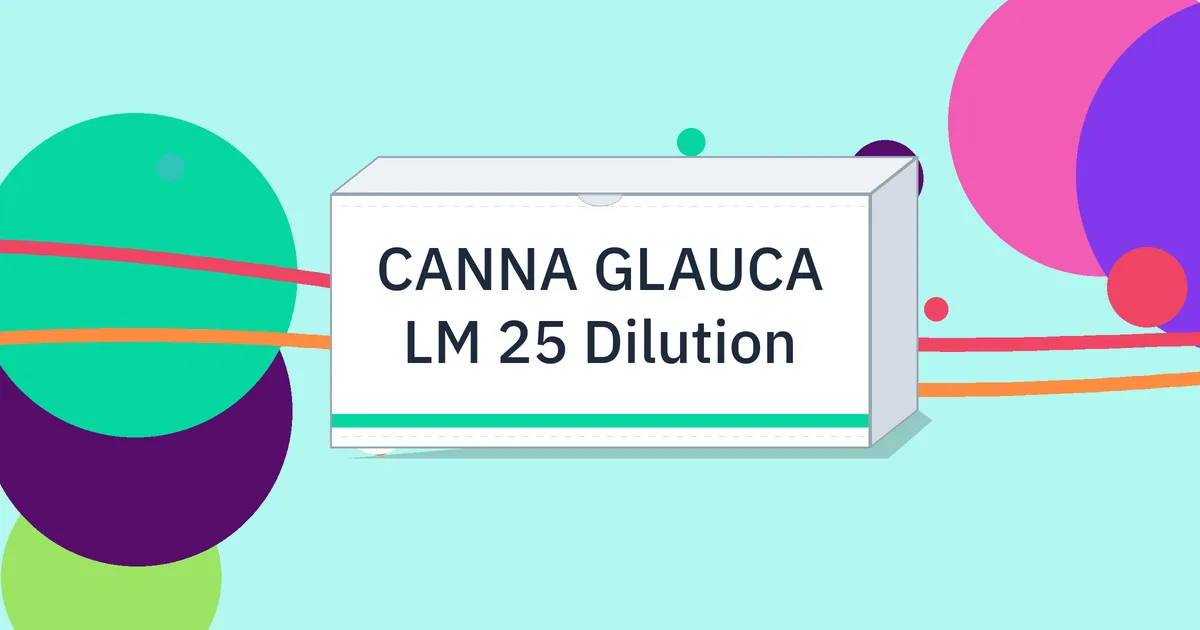 Symbolbild: Packung mit der Aufschrift CANNA GLAUCA LM 25 Dilution (PZN 13413169) – Verfügbarkeit und Bezug in Apotheken in Frankfurt am Main