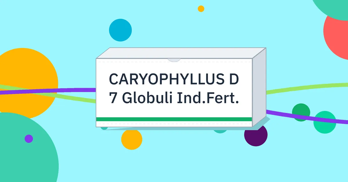 Symbolbild: Packung mit der Aufschrift CARYOPHYLLUS D 7 Globuli Ind.Fert. (PZN 17727114) – Verfügbarkeit und Bezug in Apotheken in Frankfurt am Main
