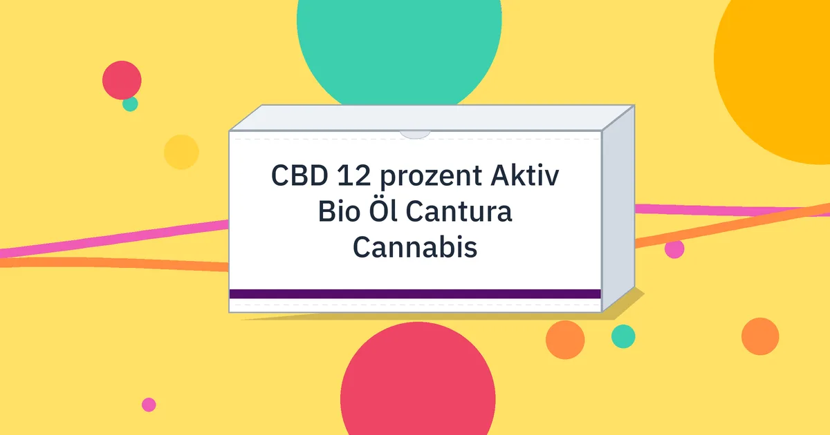 Symbolbild: Packung mit der Aufschrift CBD 12 prozent Aktiv Bio Öl Cantura Cannabis (PZN 19367737) – Verfügbarkeit und Bezug in Apotheken in Frankfurt am Main