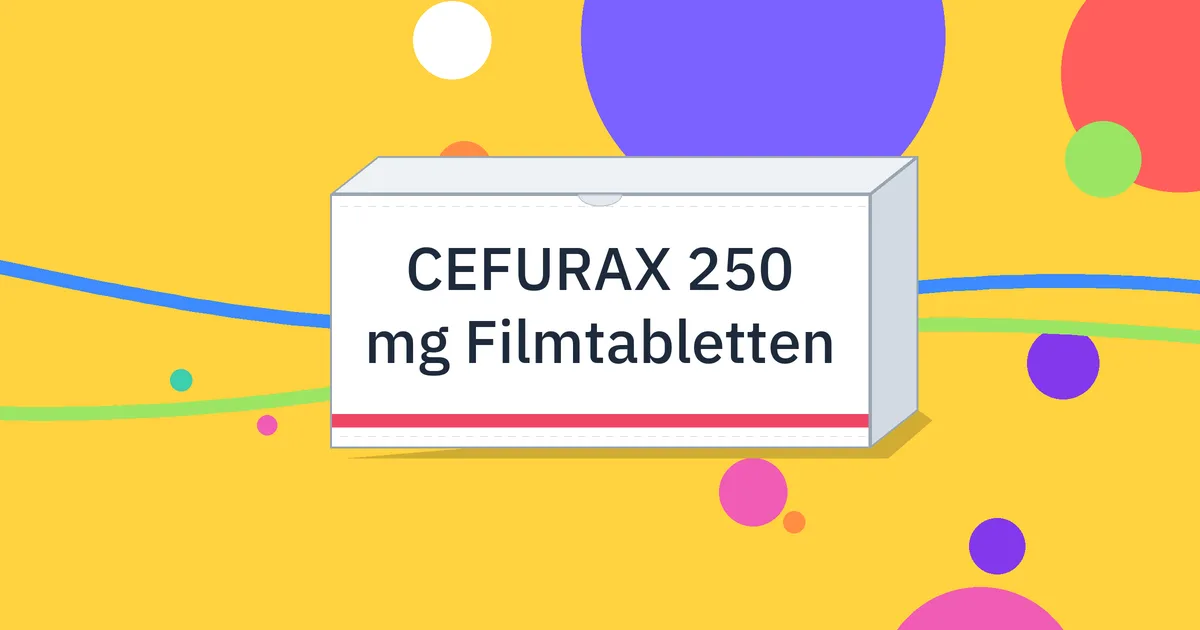 Symbolbild: Packung mit der Aufschrift CEFURAX 250 mg Filmtabletten (PZN 00964152) – Verfügbarkeit und Bezug in Apotheken in Frankfurt am Main