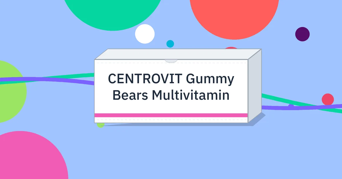 Symbolbild: Packung mit der Aufschrift CENTROVIT Gummy Bears Multivitamin (PZN 19135760) – Verfügbarkeit und Bezug in Apotheken in Frankfurt am Main