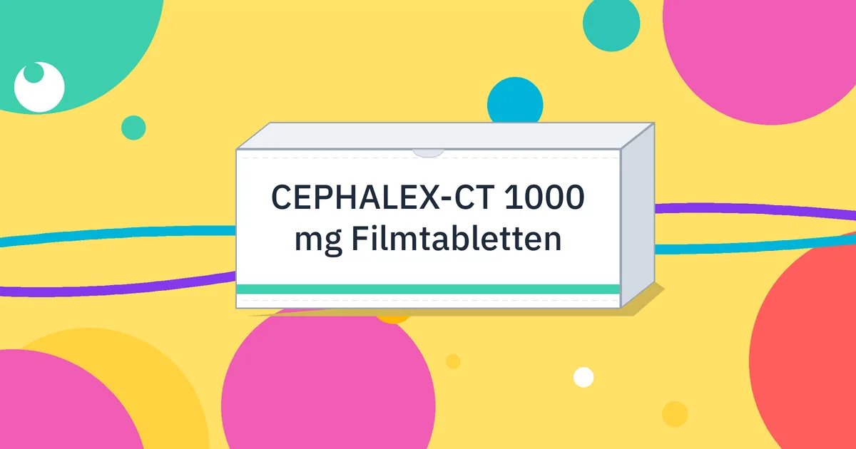 Symbolbild: Packung mit der Aufschrift CEPHALEX-CT 1000 mg Filmtabletten (PZN 06154626) – Verfügbarkeit und Bezug in Apotheken in Frankfurt am Main