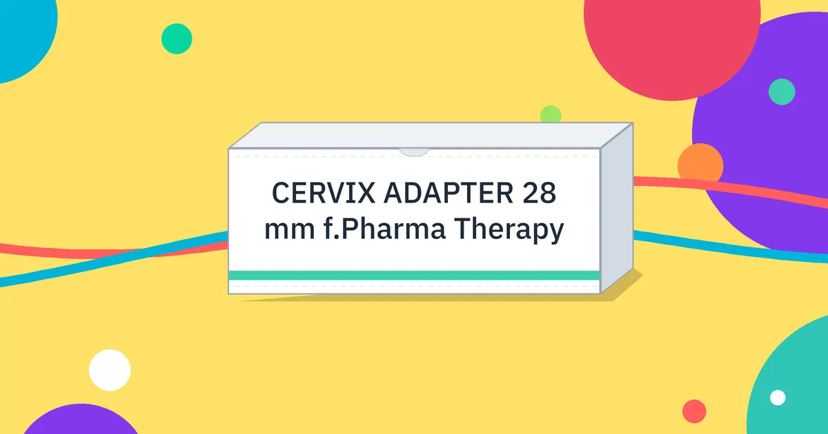 Symbolbild: Packung mit der Aufschrift CERVIX ADAPTER 28 mm f.Pharma Therapy (PZN 04021080) – Verfügbarkeit und Bezug in Apotheken in Frankfurt am Main