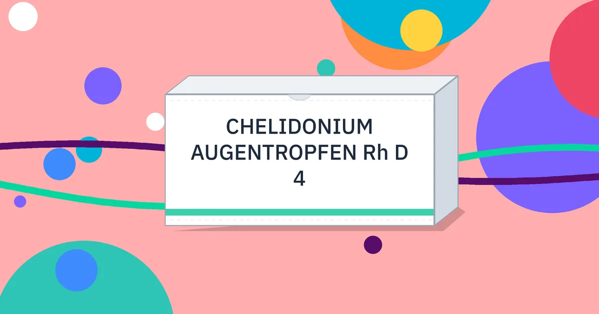 Symbolbild: Packung mit der Aufschrift CHELIDONIUM AUGENTROPFEN Rh D 4 (PZN 01613360) – Verfügbarkeit und Bezug in Apotheken in Frankfurt am Main