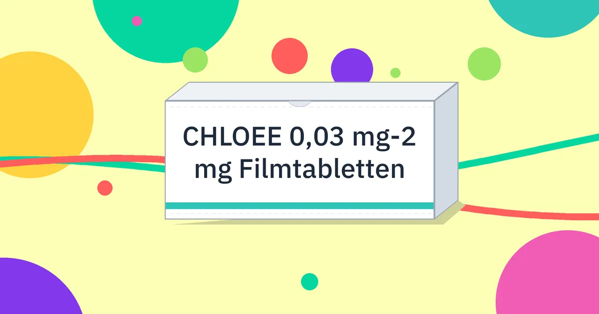 Symbolbild: Packung mit der Aufschrift CHLOEE 0,03 mg-2 mg Filmtabletten (PZN 09063893) – Verfügbarkeit und Bezug in Apotheken in Frankfurt am Main