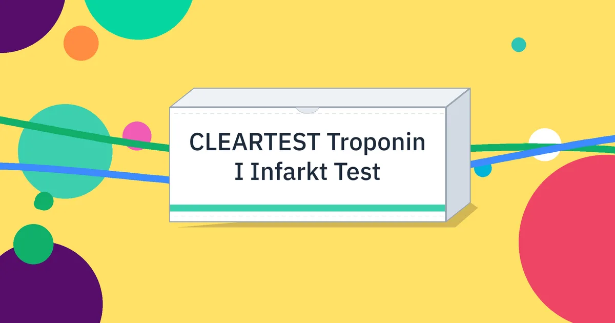 Symbolbild: Packung mit der Aufschrift CLEARTEST Troponin I Infarkt Test (PZN 06681567) – Verfügbarkeit und Bezug in Apotheken in Frankfurt am Main