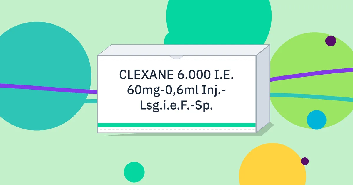 Symbolbild: Packung mit der Aufschrift CLEXANE 6.000 I.E. 60mg-0,6ml Inj.-Lsg.i.e.F.-Sp. (PZN 08754425) – Verfügbarkeit und Bezug in Apotheken in Frankfurt am Main