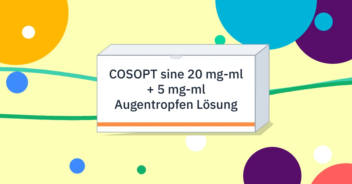 Symbolbild: Packung mit der Aufschrift COSOPT sine 20 mg-ml + 5 mg-ml Augentropfen Lösung (PZN 14300154) – Verfügbarkeit und Bezug in Apotheken in Frankfurt am Main