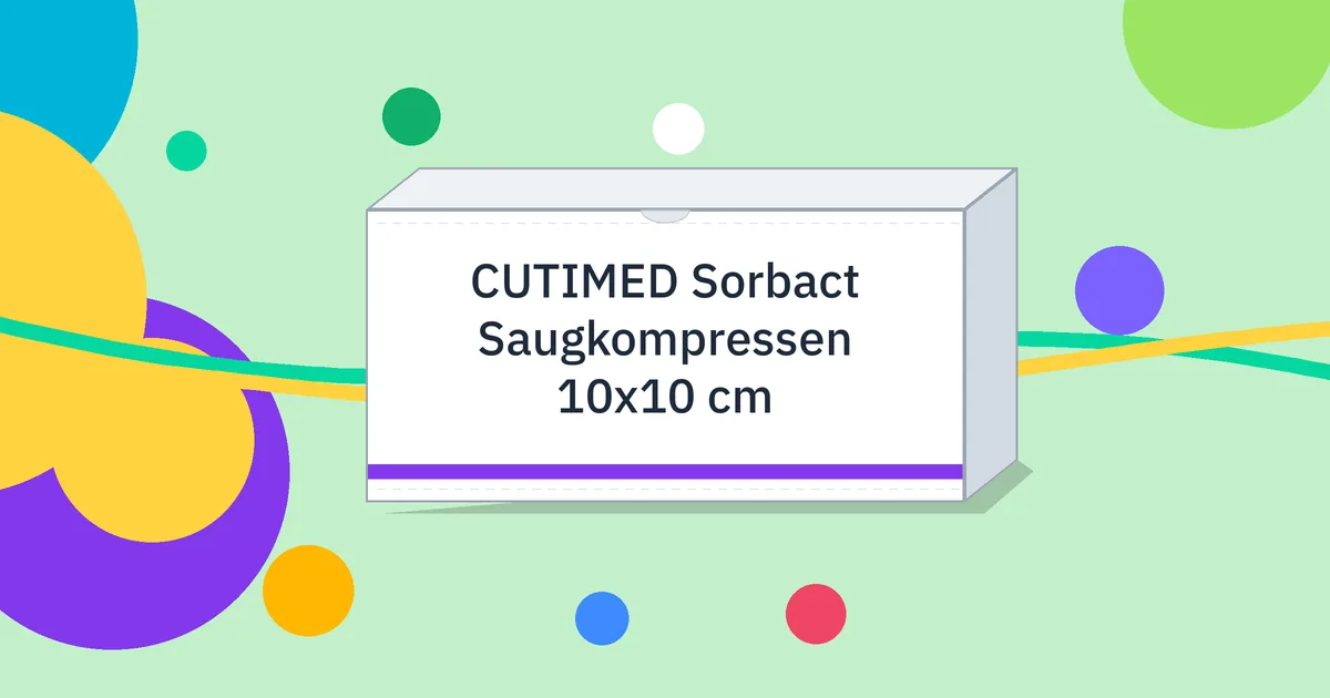 Symbolbild: Packung mit der Aufschrift CUTIMED Sorbact Saugkompressen 10x10 cm (PZN 15590941) – Verfügbarkeit und Bezug in Apotheken in Frankfurt am Main