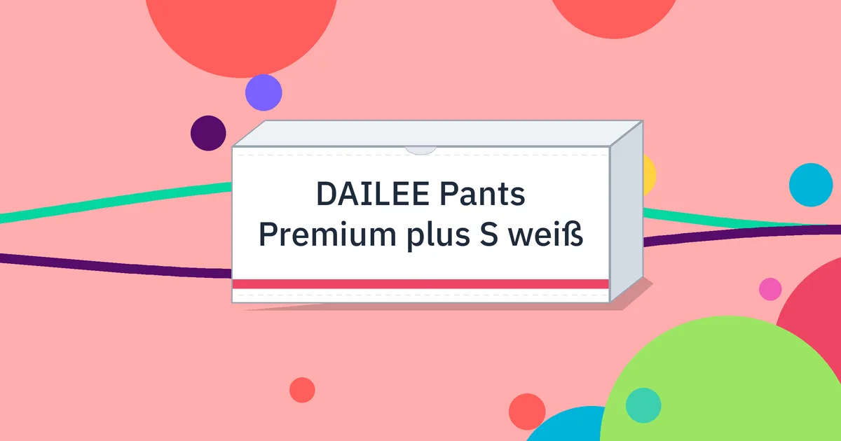 Symbolbild: Packung mit der Aufschrift DAILEE Pants Premium plus S weiß (PZN 15240709) – Verfügbarkeit und Bezug in Apotheken in Frankfurt am Main