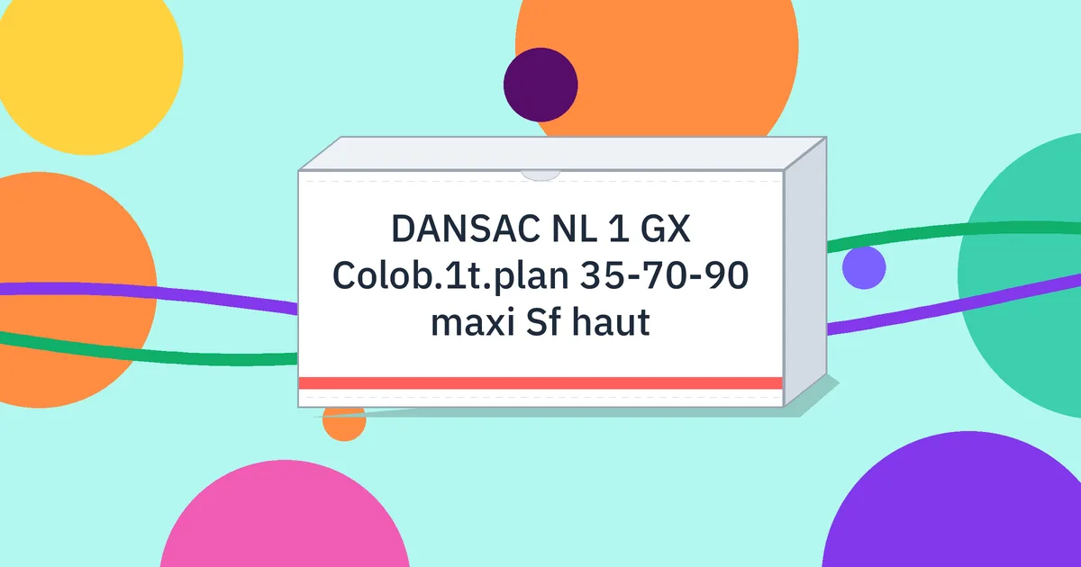 Symbolbild: Packung mit der Aufschrift DANSAC NL 1 GX Colob.1t.plan 35-70-90 maxi Sf haut (PZN 10945641) – Verfügbarkeit und Bezug in Apotheken in Frankfurt am Main