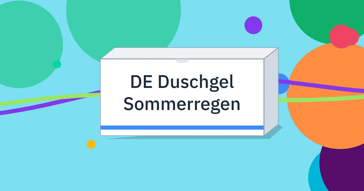 Symbolbild: Packung mit der Aufschrift DE Duschgel Sommerregen (PZN 12558204) – Verfügbarkeit und Bezug in Apotheken in Frankfurt am Main