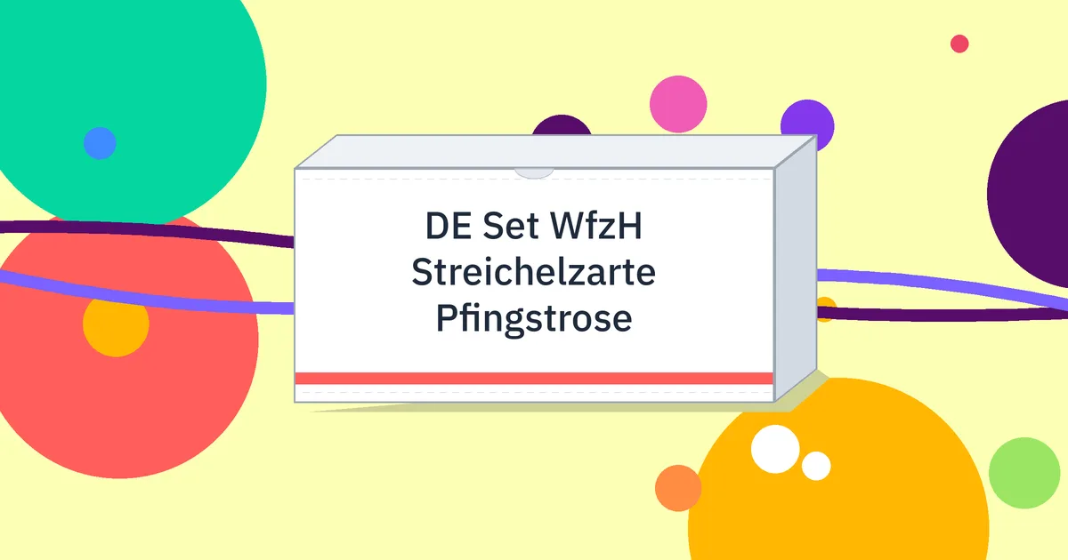 Symbolbild: Packung mit der Aufschrift DE Set WfzH Streichelzarte Pfingstrose (PZN 17457407) – Verfügbarkeit und Bezug in Apotheken in Frankfurt am Main