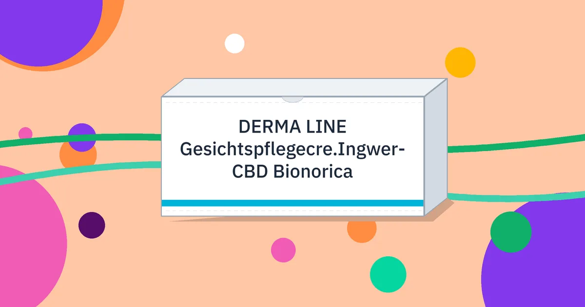 Symbolbild: Packung mit der Aufschrift DERMA LINE Gesichtspflegecre.Ingwer-CBD Bionorica (PZN 16842474) – Verfügbarkeit und Bezug in Apotheken in Frankfurt am Main