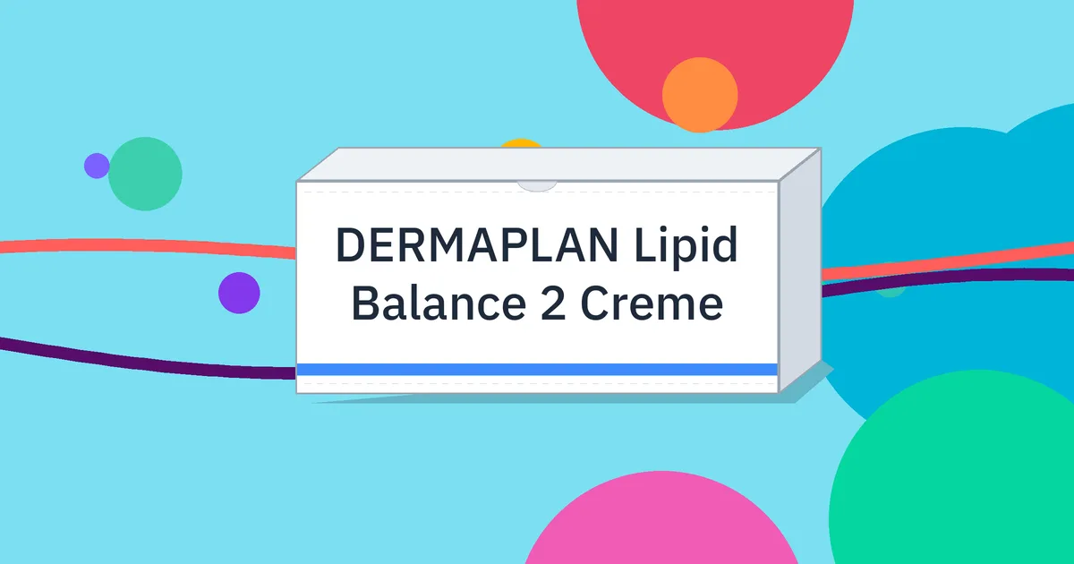 Symbolbild: Packung mit der Aufschrift DERMAPLAN Lipid Balance 2 Creme (PZN 01435289) – Verfügbarkeit und Bezug in Apotheken in Frankfurt am Main