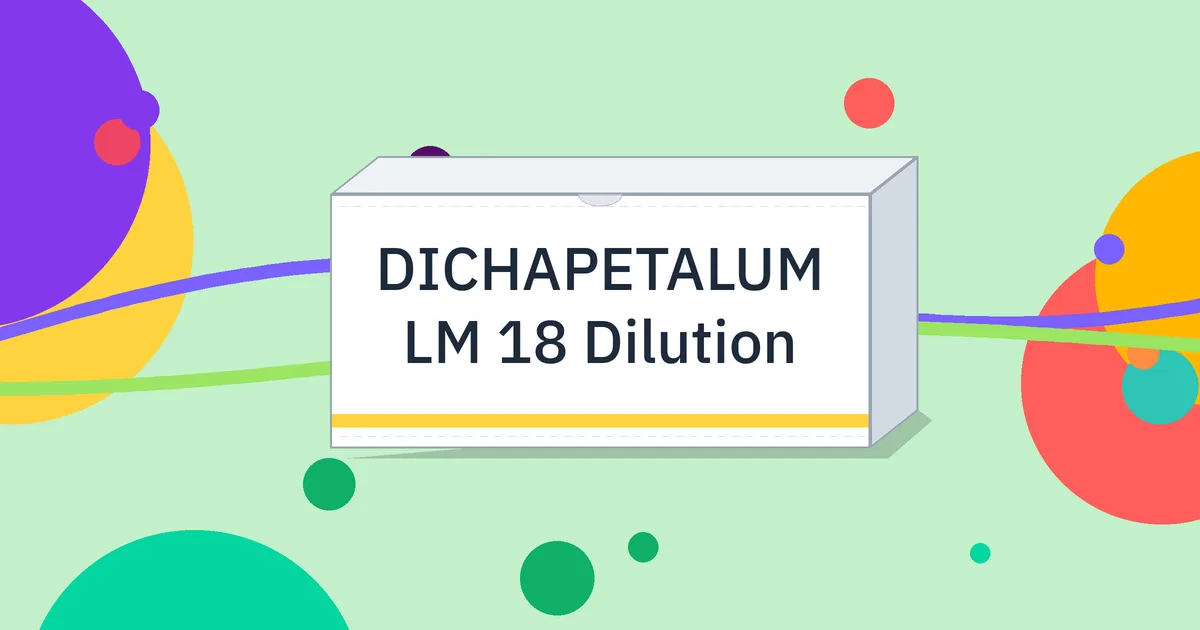 Symbolbild: Packung mit der Aufschrift DICHAPETALUM LM 18 Dilution (PZN 13464304) – Verfügbarkeit und Bezug in Apotheken in Frankfurt am Main