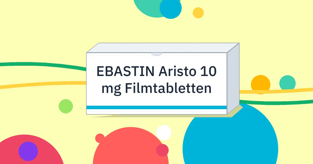 Symbolbild: Packung mit der Aufschrift EBASTIN Aristo 10 mg Filmtabletten (PZN 05746603) – Verfügbarkeit und Bezug in Apotheken in Frankfurt am Main