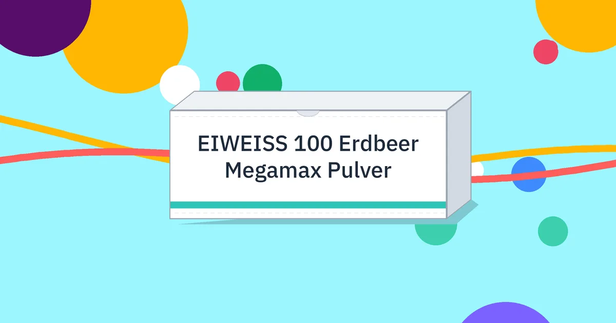 Symbolbild: Packung mit der Aufschrift EIWEISS 100 Erdbeer Megamax Pulver (PZN 07345860) – Verfügbarkeit und Bezug in Apotheken in Frankfurt am Main