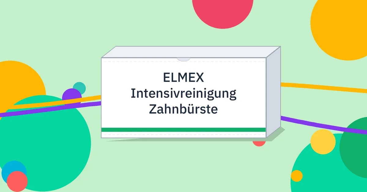 Symbolbild: Packung mit der Aufschrift ELMEX Intensivreinigung Zahnbürste (PZN 07777890) – Verfügbarkeit und Bezug in Apotheken in Frankfurt am Main