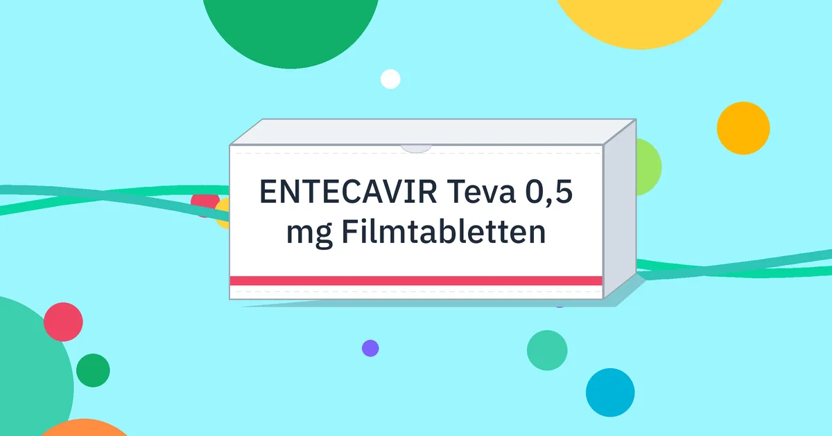Symbolbild: Packung mit der Aufschrift ENTECAVIR Teva 0,5 mg Filmtabletten (PZN 17868116) – Verfügbarkeit und Bezug in Apotheken in Frankfurt am Main