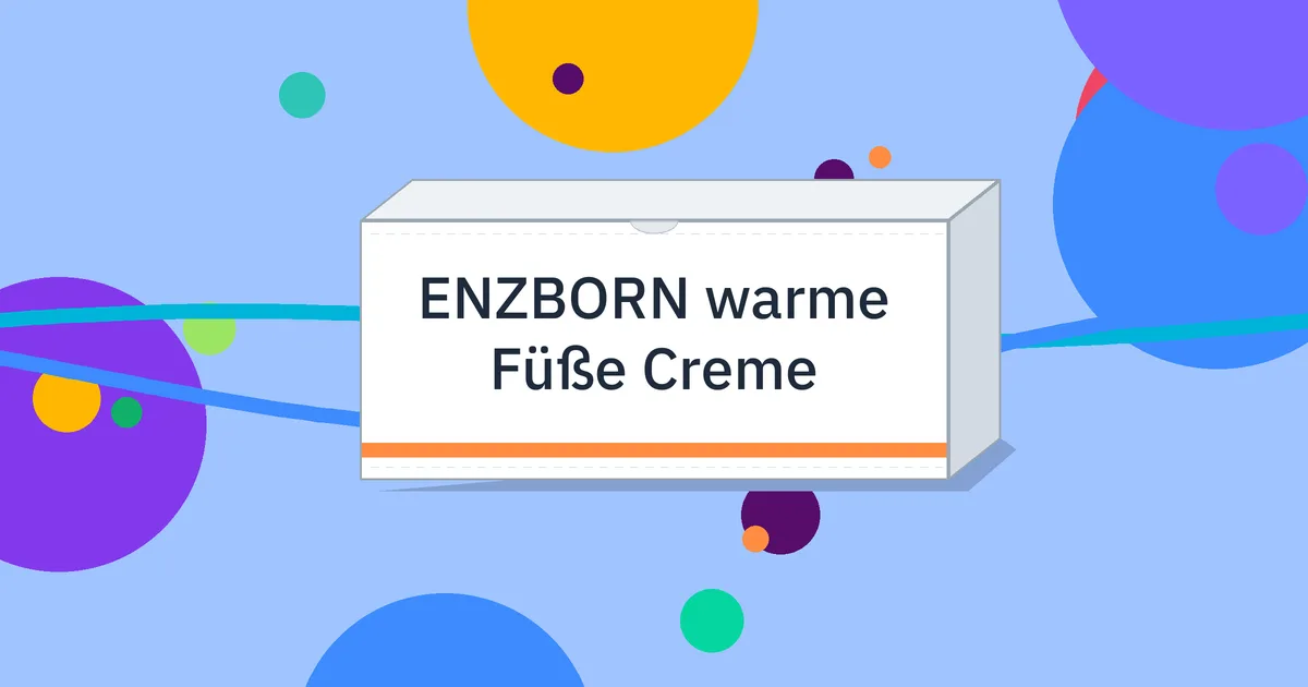 Symbolbild: Packung mit der Aufschrift ENZBORN warme Füße Creme (PZN 18275341) – Verfügbarkeit und Bezug in Apotheken in Frankfurt am Main