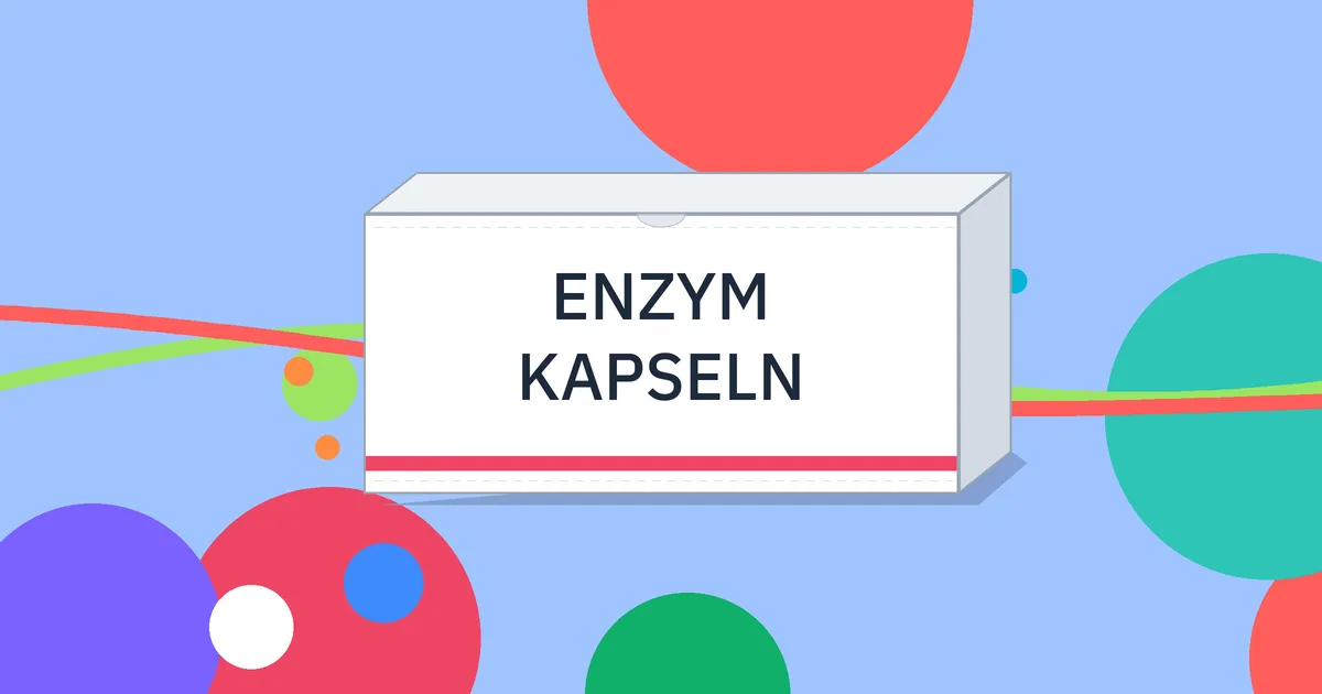 Symbolbild: Packung mit der Aufschrift ENZYM KAPSELN (PZN 00647724) – Verfügbarkeit und Bezug in Apotheken in Frankfurt am Main