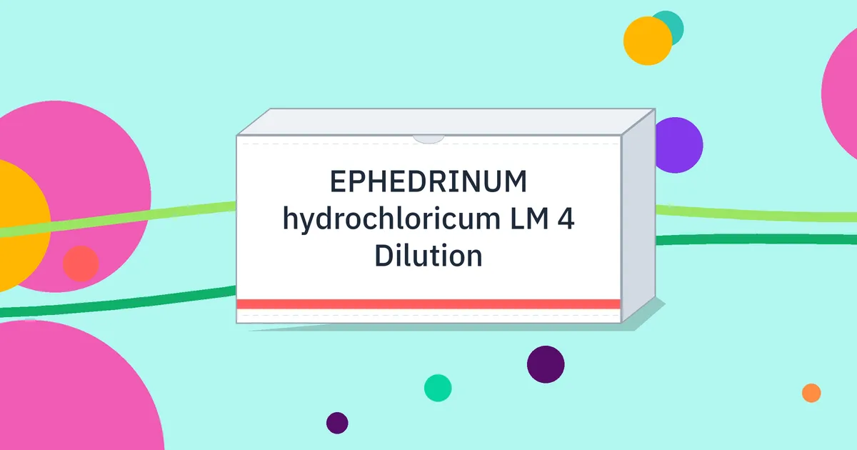 Symbolbild: Packung mit der Aufschrift EPHEDRINUM hydrochloricum LM 4 Dilution (PZN 13471043) – Verfügbarkeit und Bezug in Apotheken in Frankfurt am Main