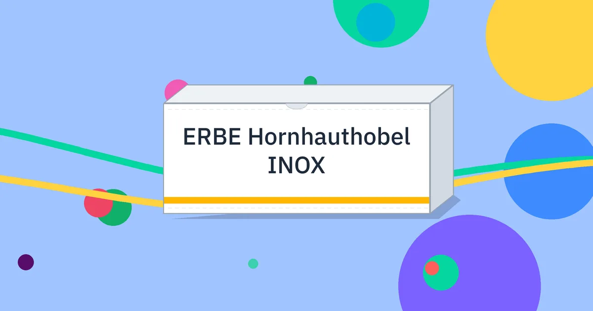 Symbolbild: Packung mit der Aufschrift ERBE Hornhauthobel INOX (PZN 15733493) – Verfügbarkeit und Bezug in Apotheken in Frankfurt am Main