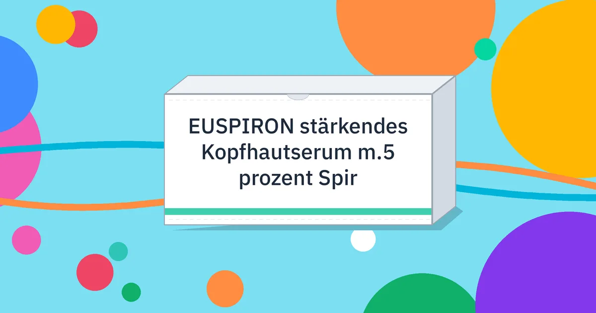 Symbolbild: Packung mit der Aufschrift EUSPIRON stärkendes Kopfhautserum m.5 prozent Spir (PZN 19339095) – Verfügbarkeit und Bezug in Apotheken in Frankfurt am Main