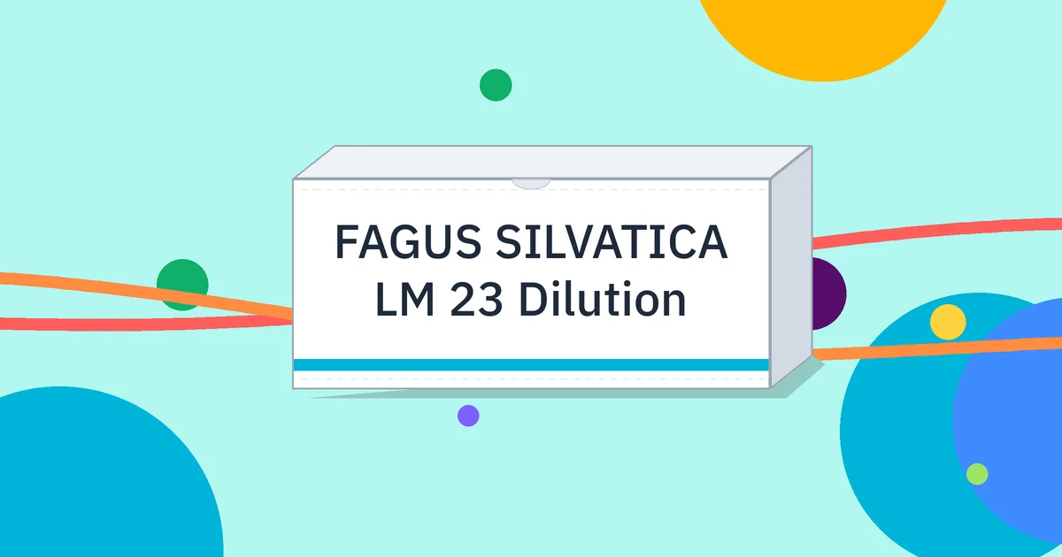 Symbolbild: Packung mit der Aufschrift FAGUS SILVATICA LM 23 Dilution (PZN 13487073) – Verfügbarkeit und Bezug in Apotheken in Frankfurt am Main