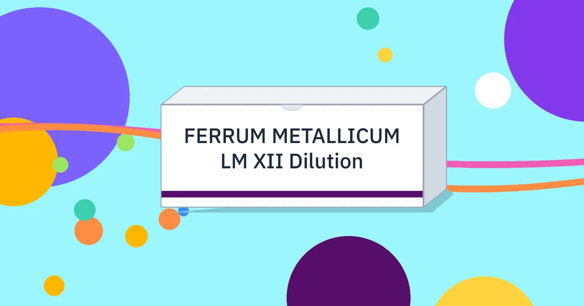 Symbolbild: Packung mit der Aufschrift FERRUM METALLICUM LM XII Dilution (PZN 02674524) – Verfügbarkeit und Bezug in Apotheken in Frankfurt am Main