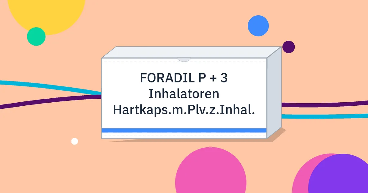 Symbolbild: Packung mit der Aufschrift FORADIL P + 3 Inhalatoren Hartkaps.m.Plv.z.Inhal. (PZN 06916131) – Verfügbarkeit und Bezug in Apotheken in Frankfurt am Main