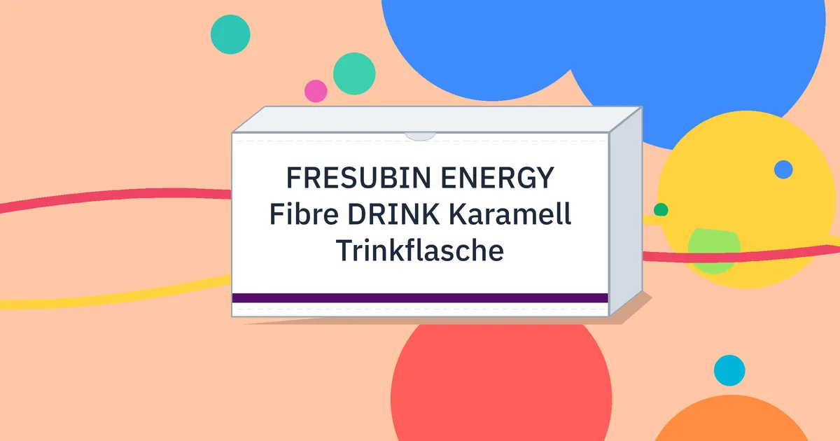 Symbolbild: Packung mit der Aufschrift FRESUBIN ENERGY Fibre DRINK Karamell Trinkflasche (PZN 00250470) – Verfügbarkeit und Bezug in Apotheken in Frankfurt am Main