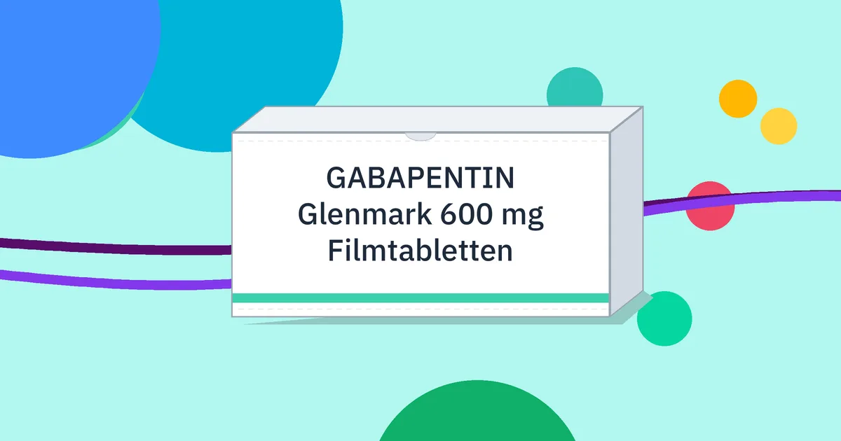 Symbolbild: Packung mit der Aufschrift GABAPENTIN Glenmark 600 mg Filmtabletten (PZN 13589572) – Verfügbarkeit und Bezug in Apotheken in Frankfurt am Main