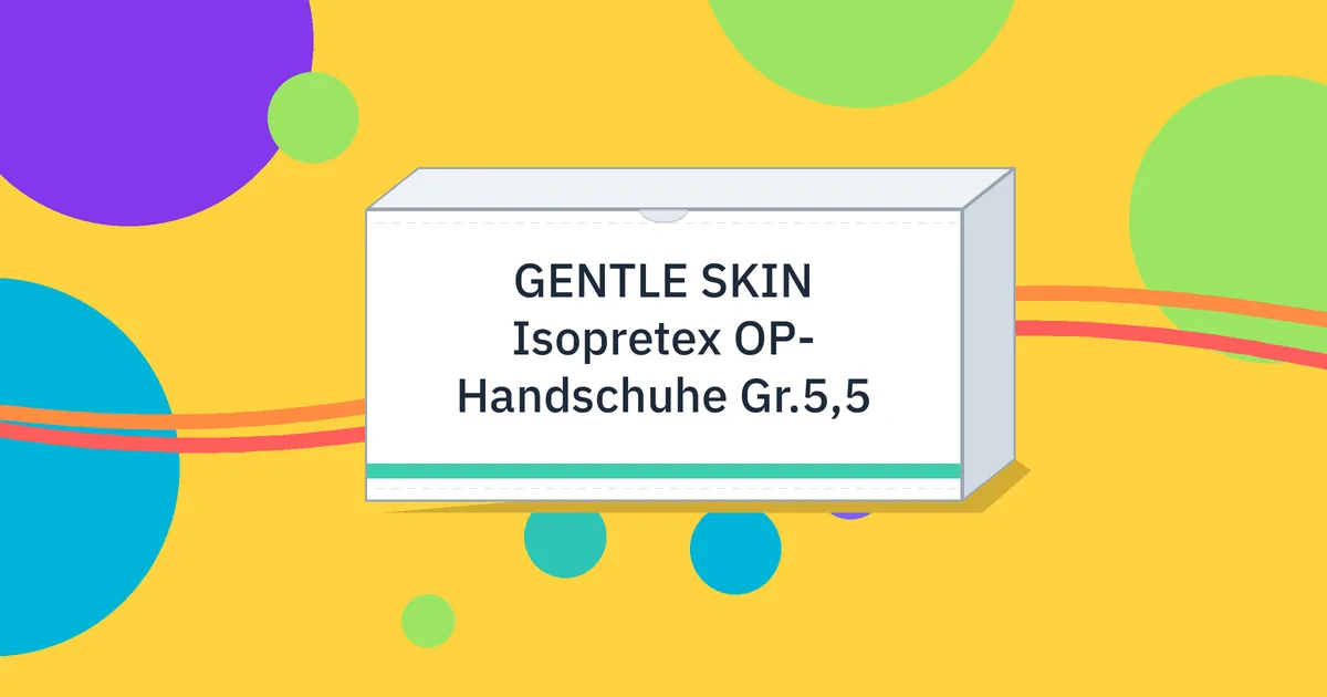 Symbolbild: Packung mit der Aufschrift GENTLE SKIN Isopretex OP-Handschuhe Gr.5,5 (PZN 11190854) – Verfügbarkeit und Bezug in Apotheken in Frankfurt am Main