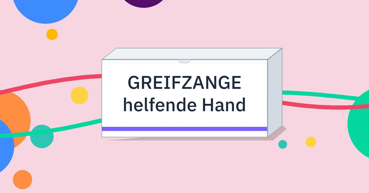 Symbolbild: Packung mit der Aufschrift GREIFZANGE helfende Hand (PZN 01334447) – Verfügbarkeit und Bezug in Apotheken in Frankfurt am Main