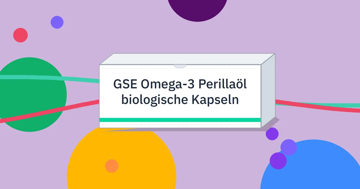 Symbolbild: Packung mit der Aufschrift GSE Omega-3 Perillaöl biologische Kapseln (PZN 06683170) – Verfügbarkeit und Bezug in Apotheken in Frankfurt am Main