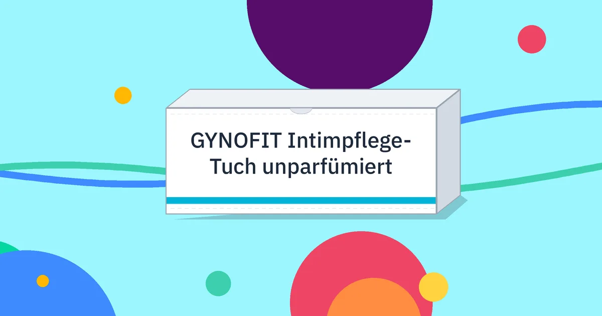 Symbolbild: Packung mit der Aufschrift GYNOFIT Intimpflege-Tuch unparfümiert (PZN 20399547) – Verfügbarkeit und Bezug in Apotheken in Frankfurt am Main