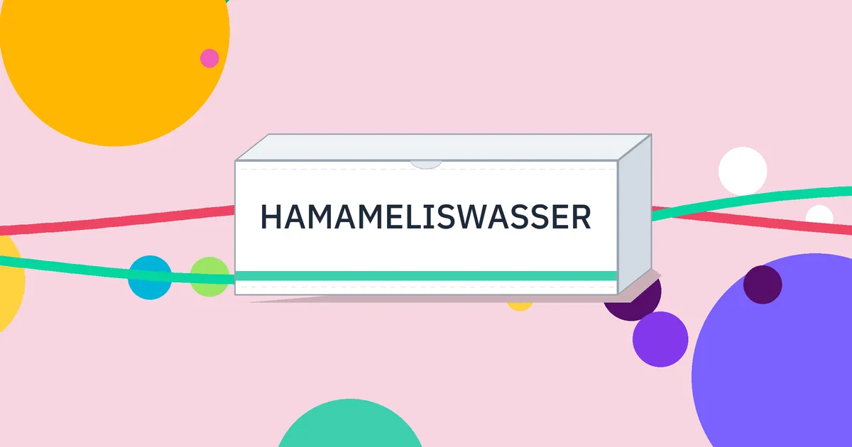 Symbolbild: Packung mit der Aufschrift HAMAMELISWASSER (PZN 01374116) – Verfügbarkeit und Bezug in Apotheken in Frankfurt am Main