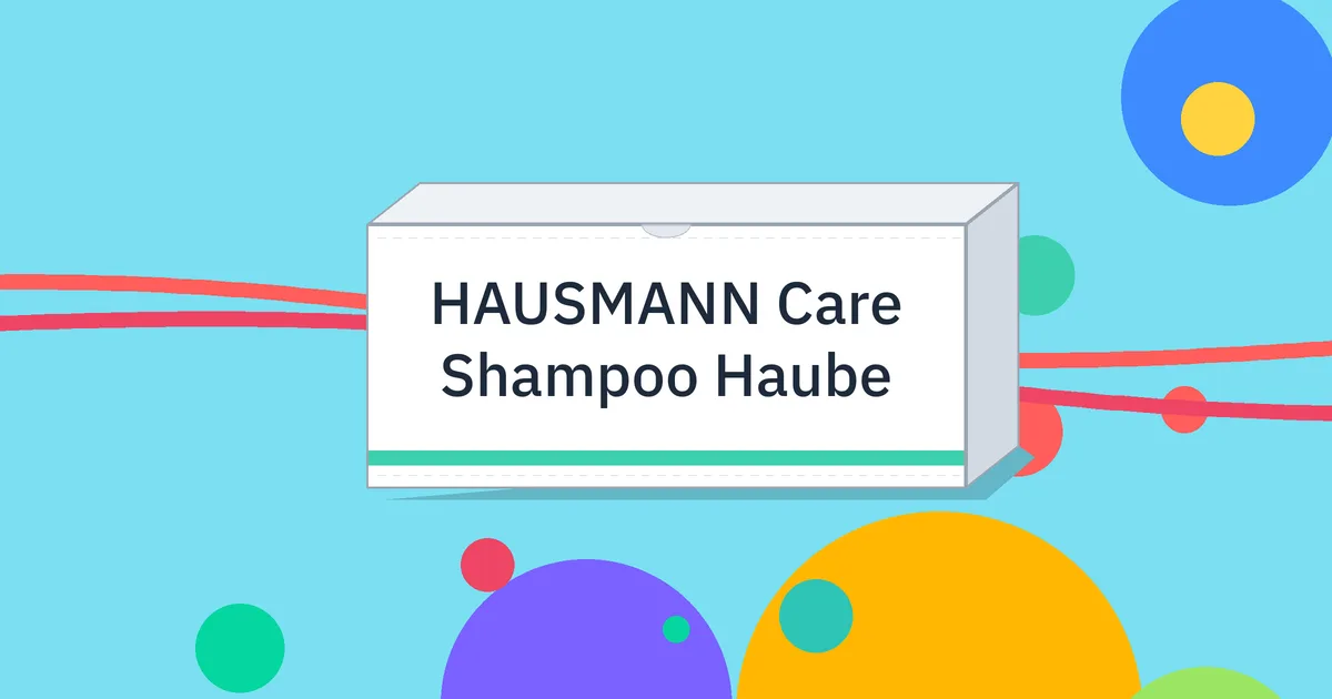 Symbolbild: Packung mit der Aufschrift HAUSMANN Care Shampoo Haube (PZN 19063032) – Verfügbarkeit und Bezug in Apotheken in Frankfurt am Main
