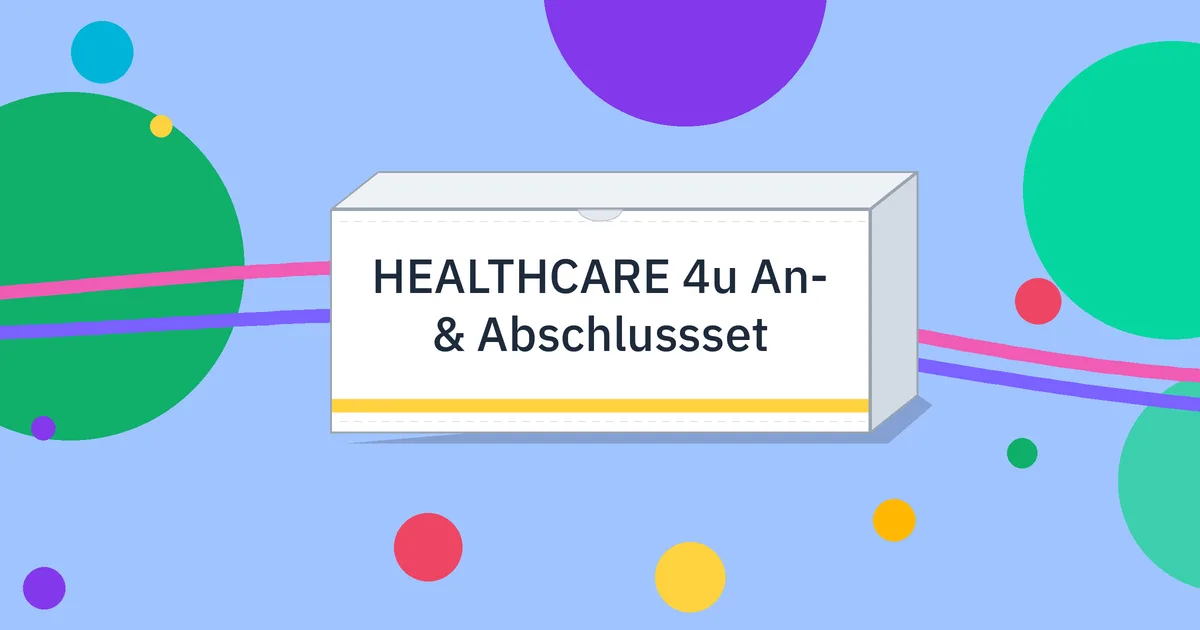 Symbolbild: Packung mit der Aufschrift HEALTHCARE 4u An- & Abschlussset (PZN 19105210) – Verfügbarkeit und Bezug in Apotheken in Frankfurt am Main