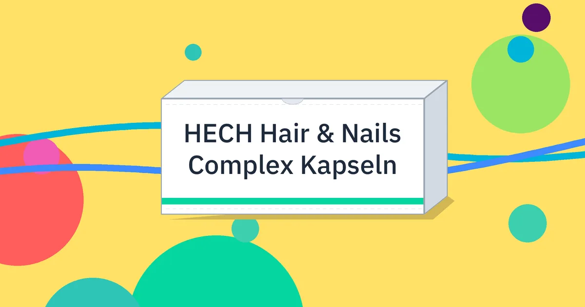 Symbolbild: Packung mit der Aufschrift HECH Hair & Nails Complex Kapseln (PZN 19470300) – Verfügbarkeit und Bezug in Apotheken in Frankfurt am Main