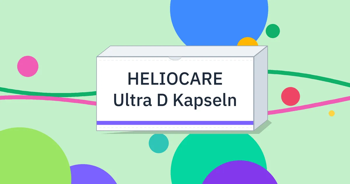 Symbolbild: Packung mit der Aufschrift HELIOCARE Ultra D Kapseln (PZN 09394302) – Verfügbarkeit und Bezug in Apotheken in Frankfurt am Main