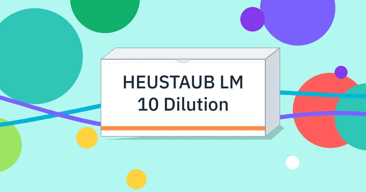 Symbolbild: Packung mit der Aufschrift HEUSTAUB LM 10 Dilution (PZN 12888315) – Verfügbarkeit und Bezug in Apotheken in Frankfurt am Main
