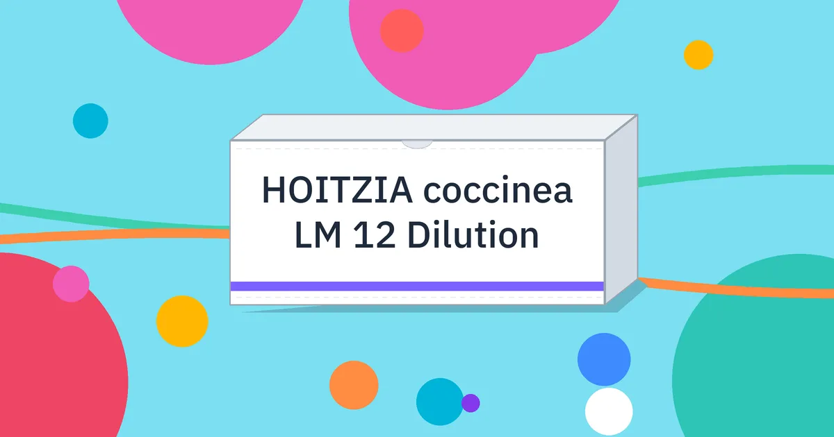 Symbolbild: Packung mit der Aufschrift HOITZIA coccinea LM 12 Dilution (PZN 13554421) – Verfügbarkeit und Bezug in Apotheken in Frankfurt am Main