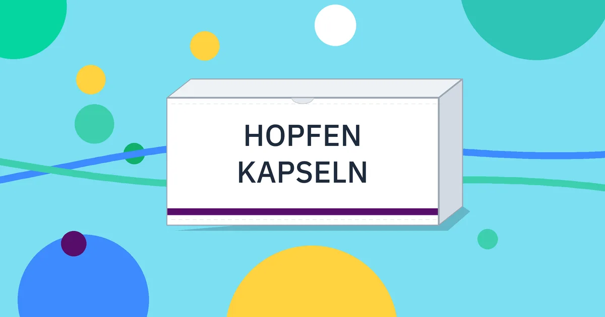 Symbolbild: Packung mit der Aufschrift HOPFEN KAPSELN (PZN 19509628) – Verfügbarkeit und Bezug in Apotheken in Frankfurt am Main